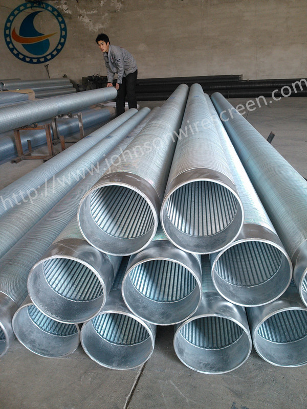 Full Welded Johnson Screen Pipe , Stainless Steel Well Pipe For Water ...