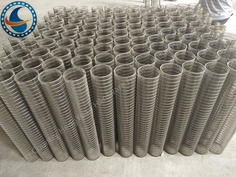 Reverse Profile V Wire Screen / Rotary Drum Screen Full Welded Technique